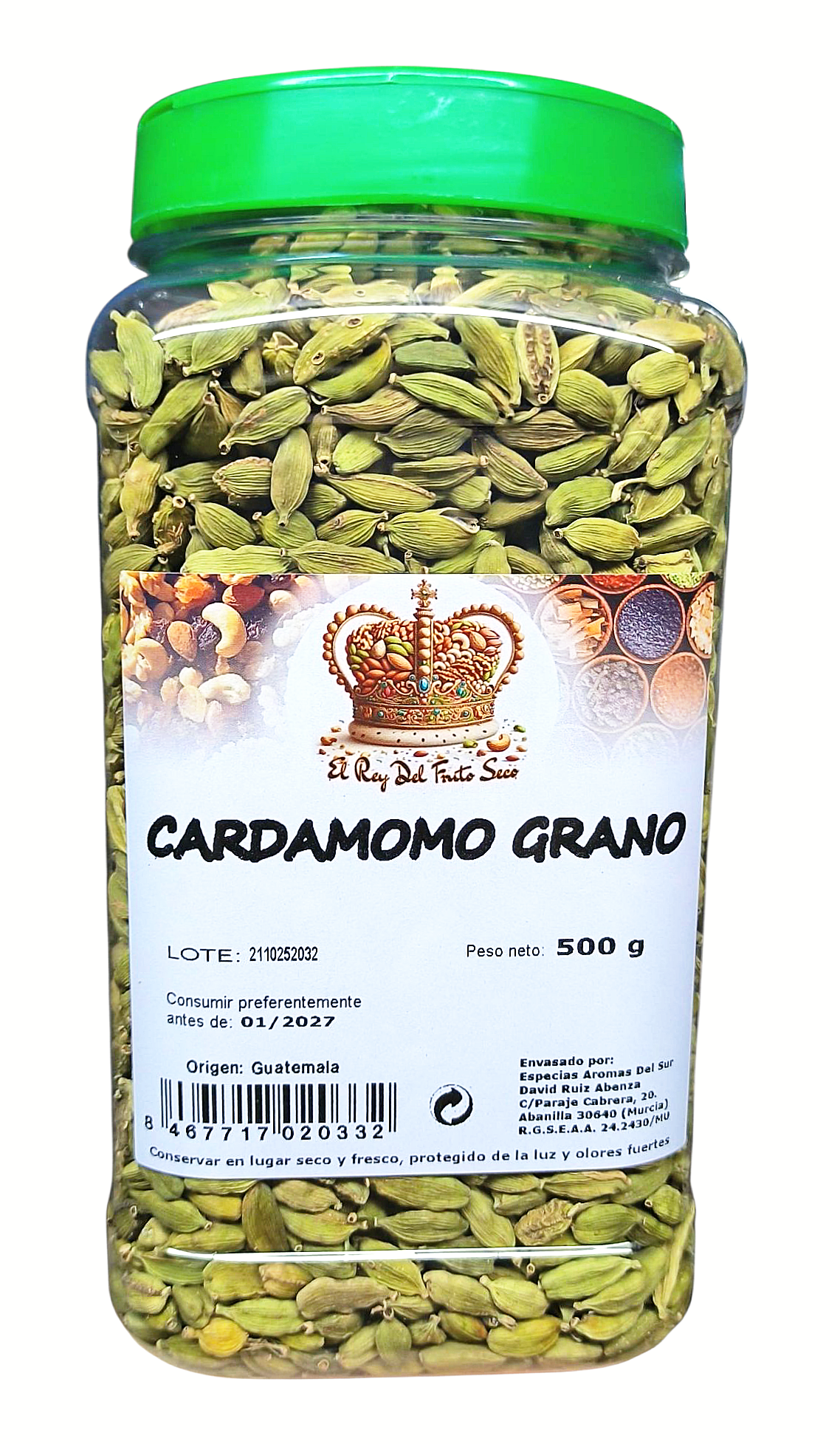 Cardamomo en Grano 500 gr – El Rey Del Fruto Seco
